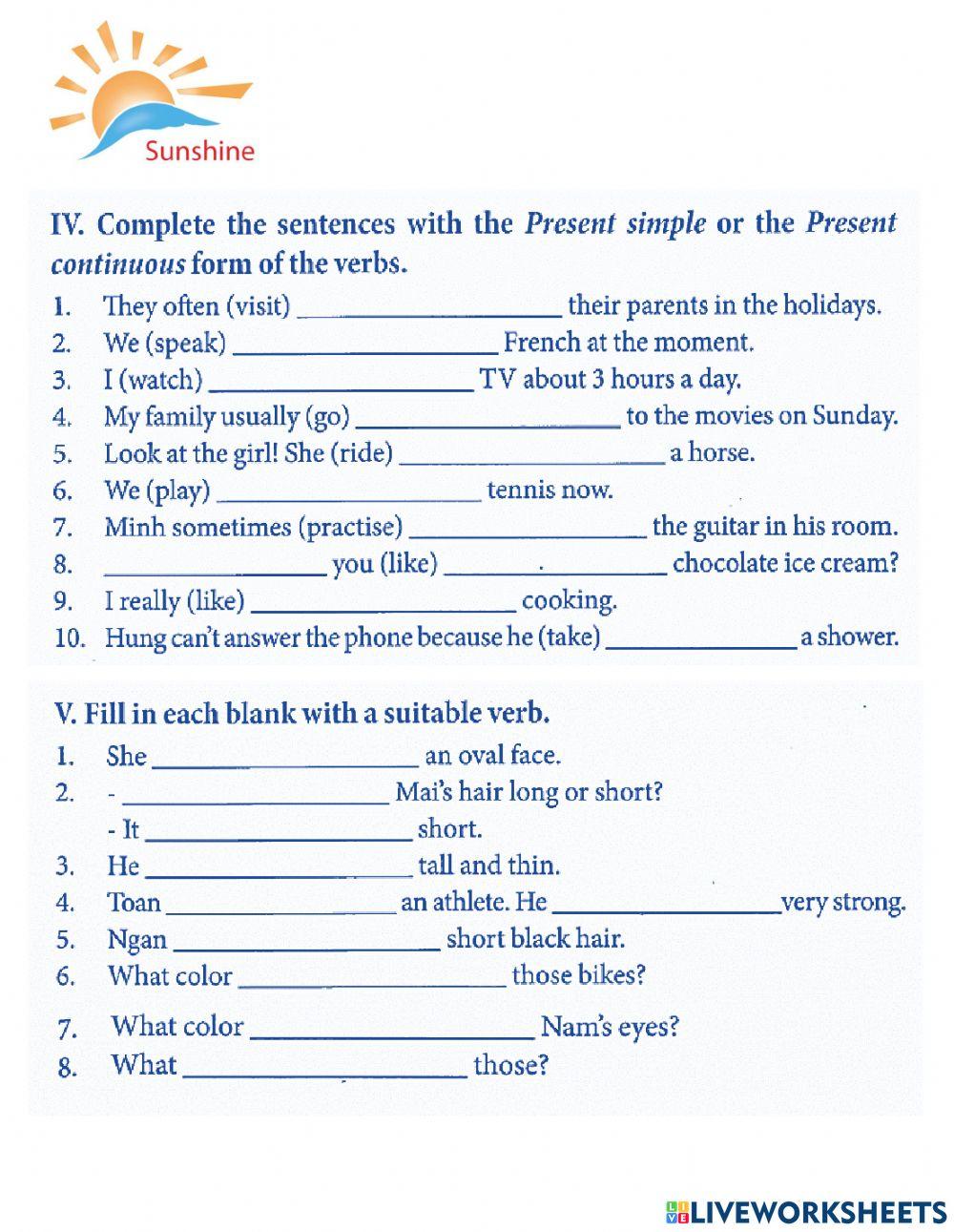 G6 - Test yourself 2 2958 | sunshineschool | Live