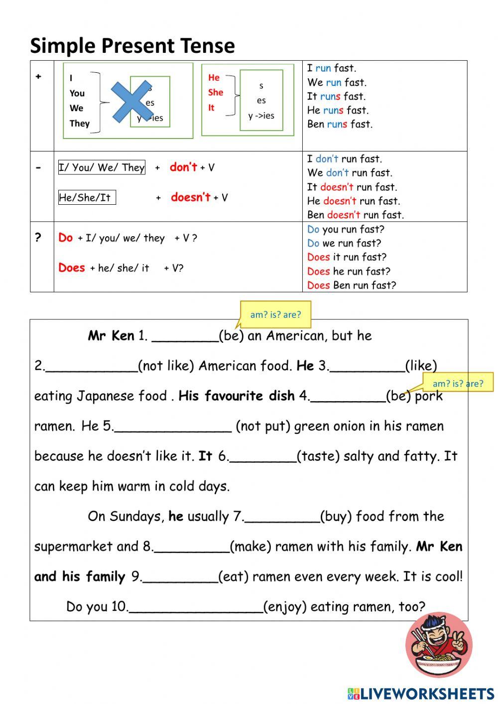 Tense Revision online exercise for | Live Worksheets