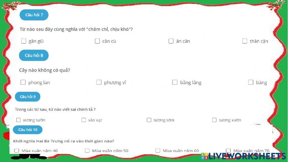 Tntt activity | Live Worksheets