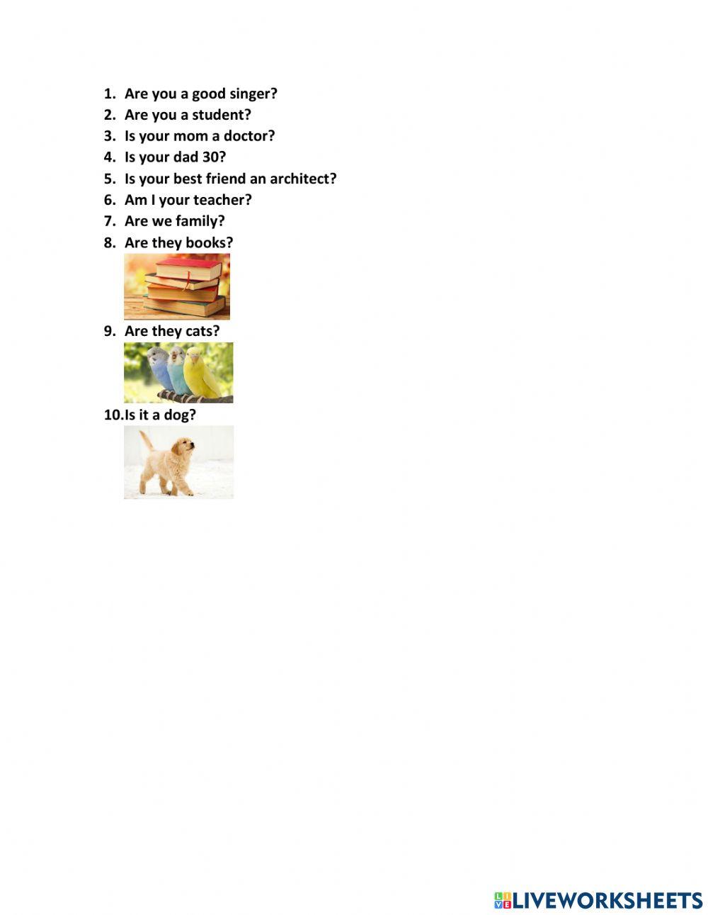 Answer. worksheet | Live Worksheets