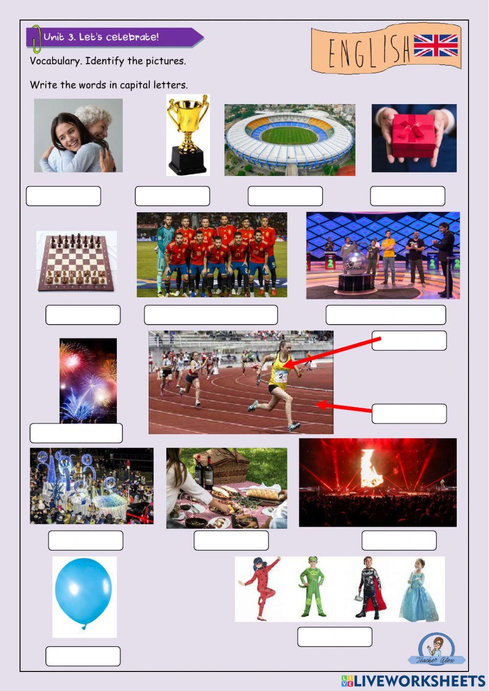 Celebrations | Free Interactive Worksheets | 1692190