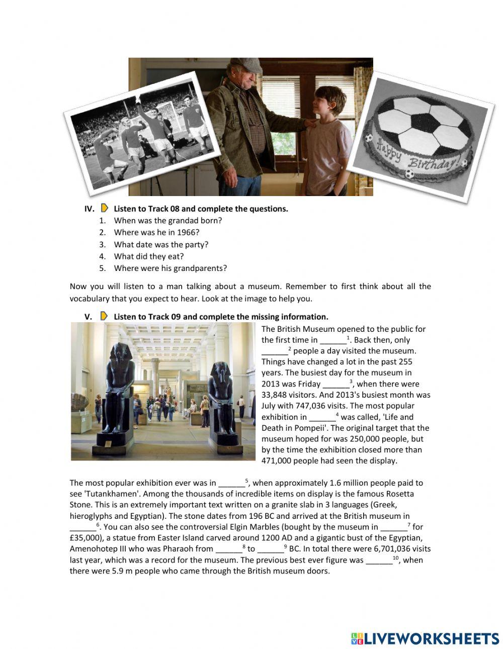 Dates and numbers worksheet | Live Worksheets