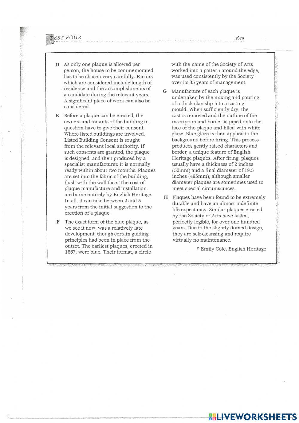 IELTS reading test (Section 1 and 2) 4314076