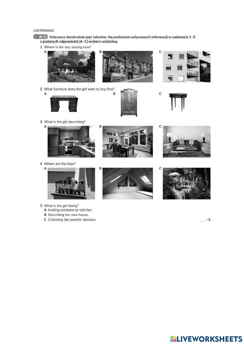 Listening U2 | Free Interactive Worksheets | 6788582