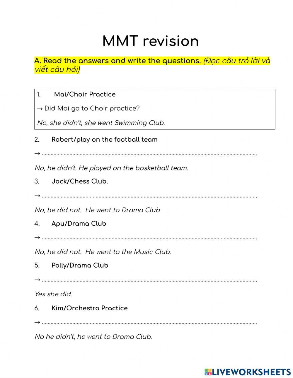 Mmt j4a 1692467 | Tiêu Kim Yến | LiveWorksheets