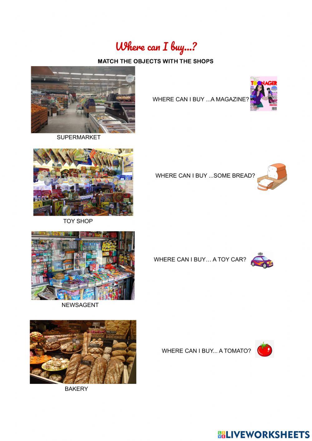 Where can i buy worksheet | Live Worksheets