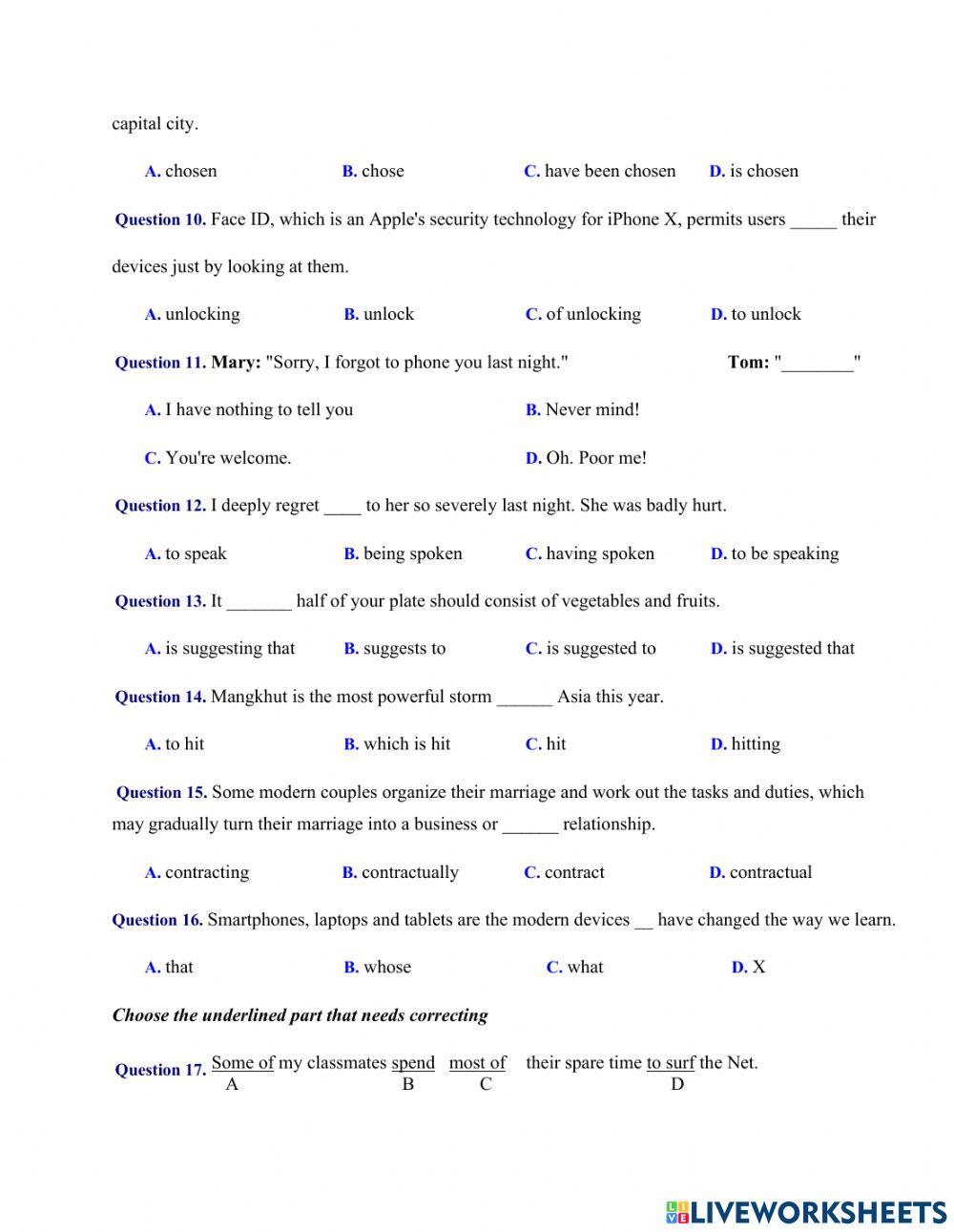 1693116 | Trial test | Vân Thùy | LiveWorksheets