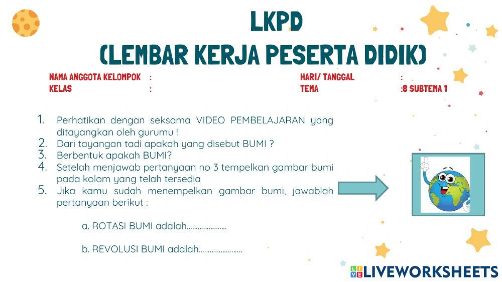Lkpd online exercise for 3 | Live Worksheets