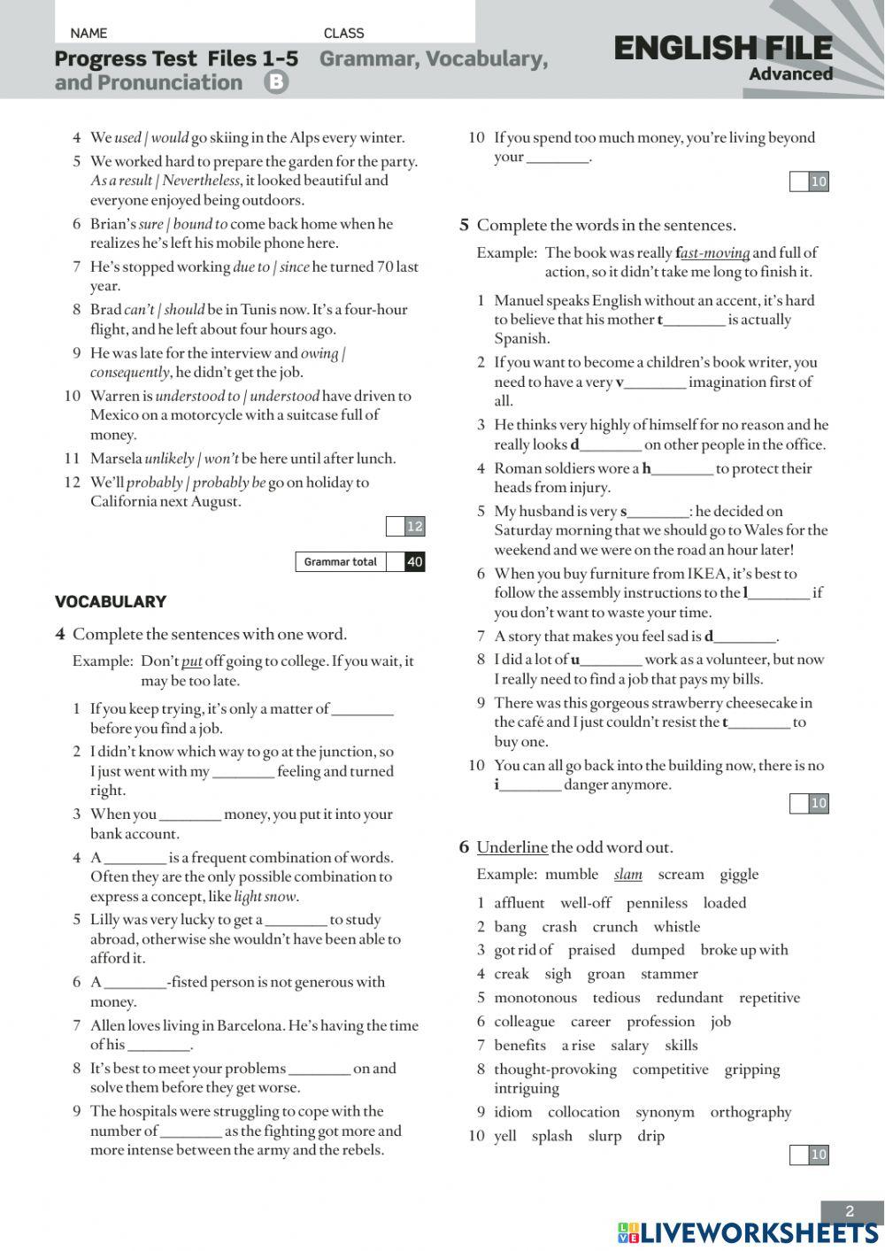 6788967 | Mid-course Test Advanced (EF) | Fantastic