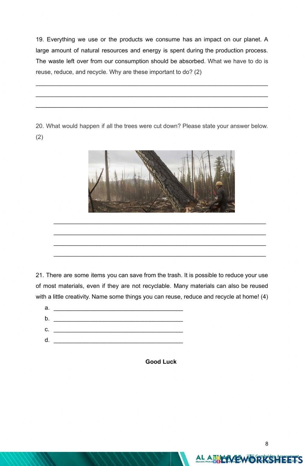 GRADE 4 THEME 4 MID YEAR EXAM 2021-2022 online exercise for | Live ...