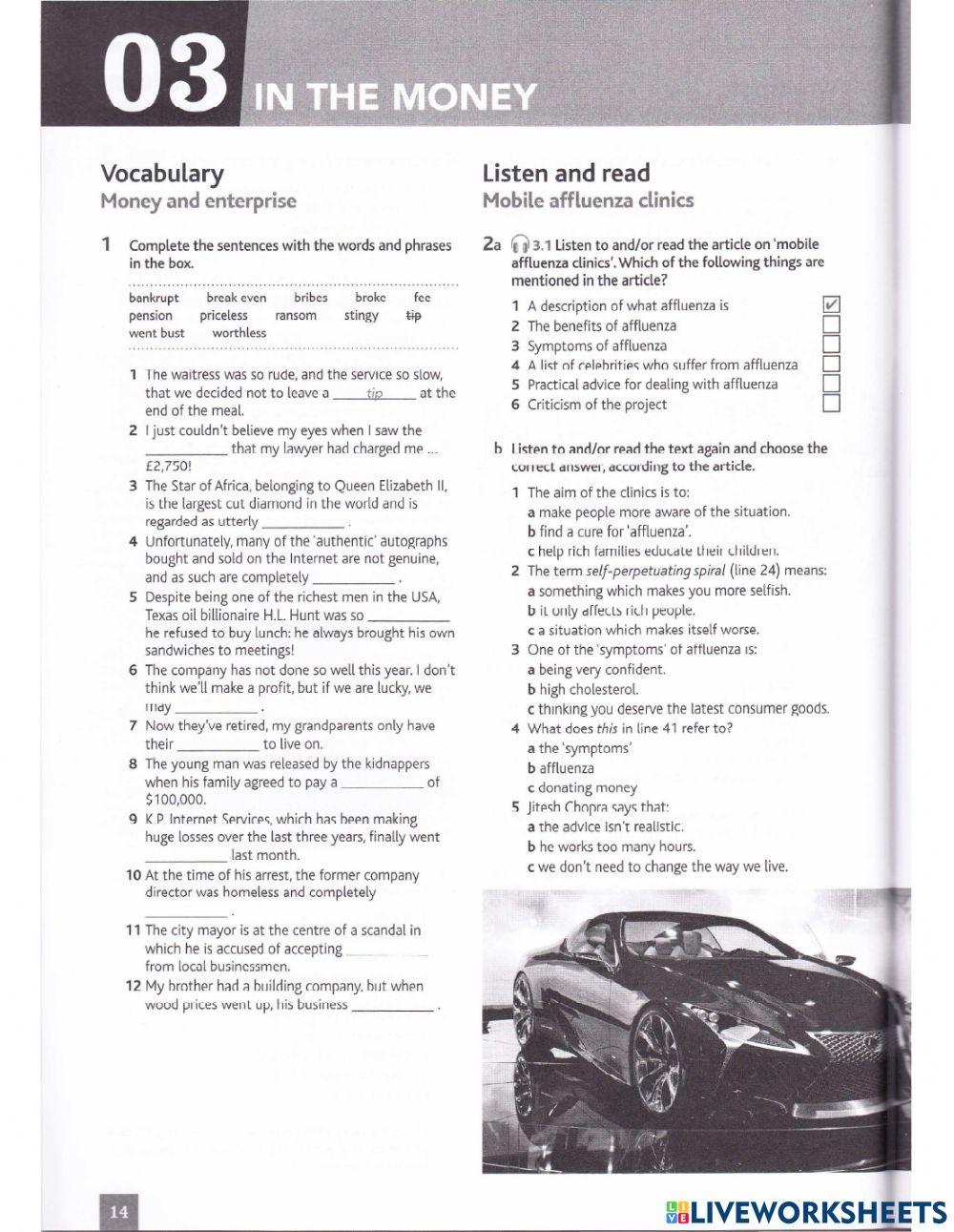 Money worksheet online exercise for | Live Worksheets