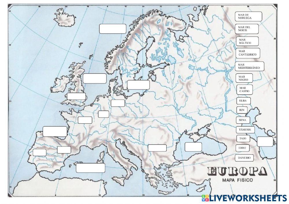 Europa, mares y… | Free Interactive Worksheets | 1693804