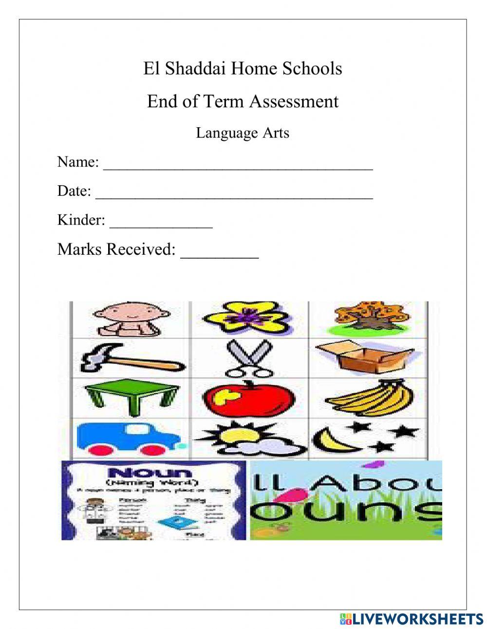 Term 1 Language Arts 2021 online exercise for | Live Worksheets