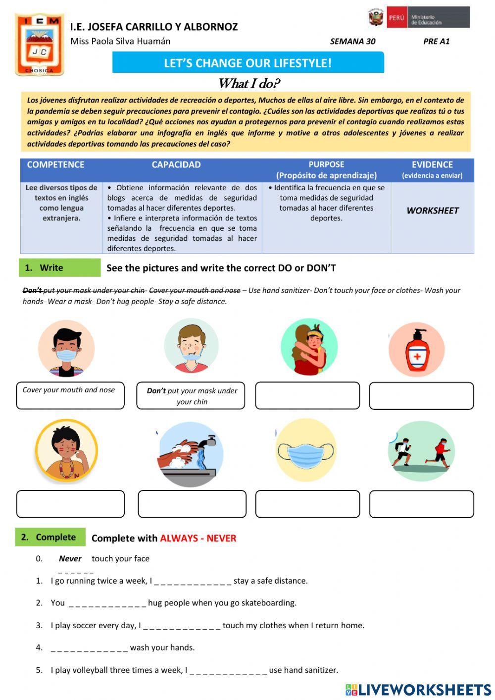 What do I? worksheet | Live Worksheets