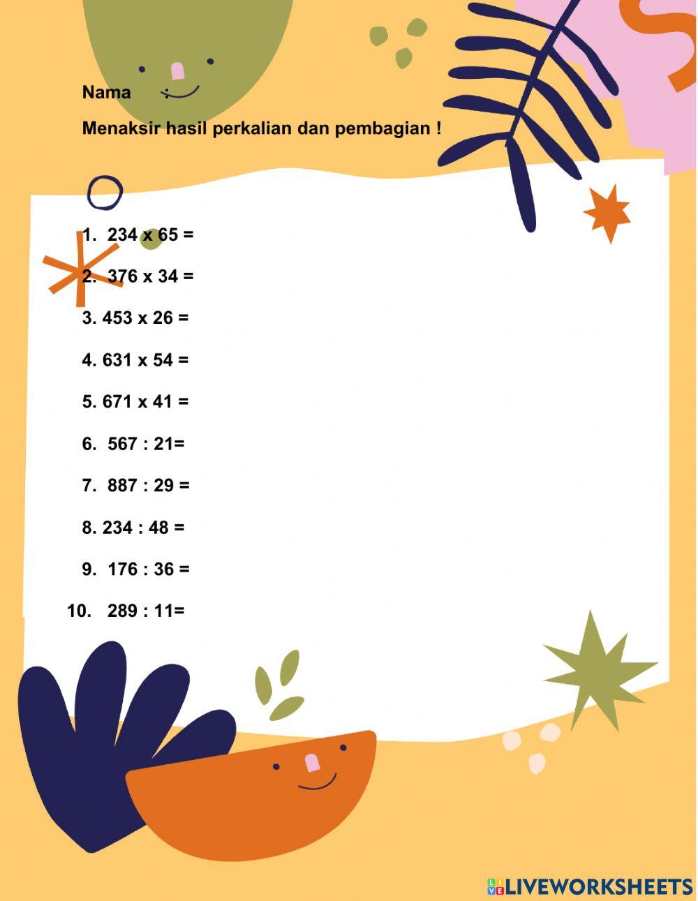 Matematika online exercise for 4 | Live Worksheets