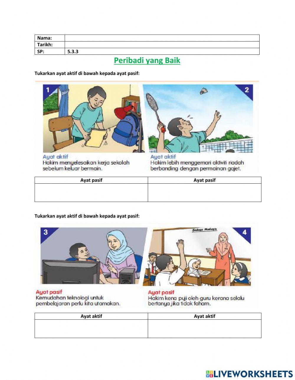 Peribadi yang Baik 1598891 | CikguDoy | Live Worksheets