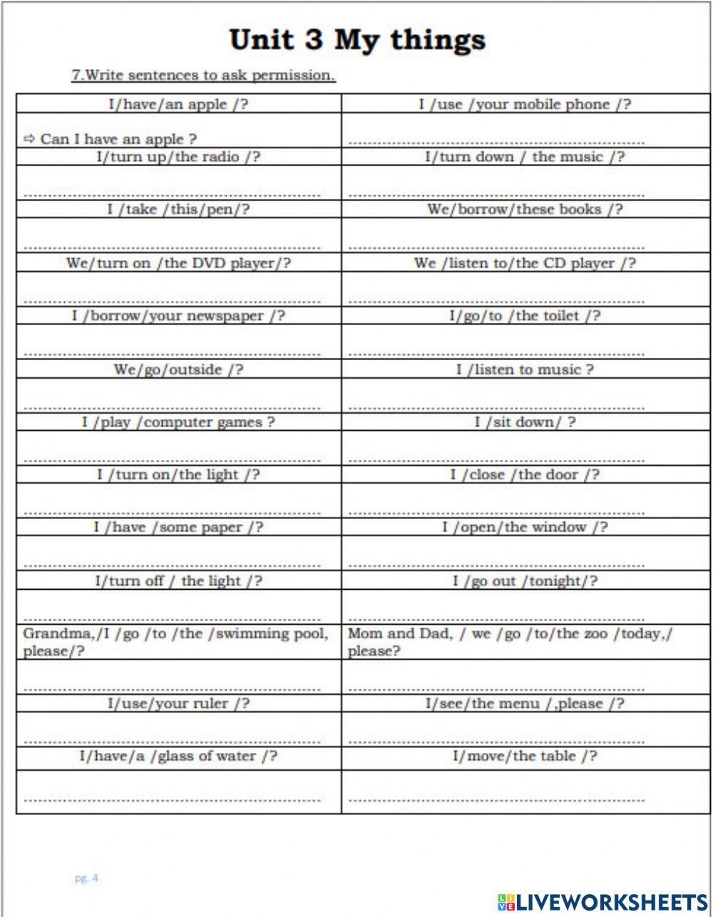 BGD-FF4-Unit 3.4 worksheet | Live Worksheets