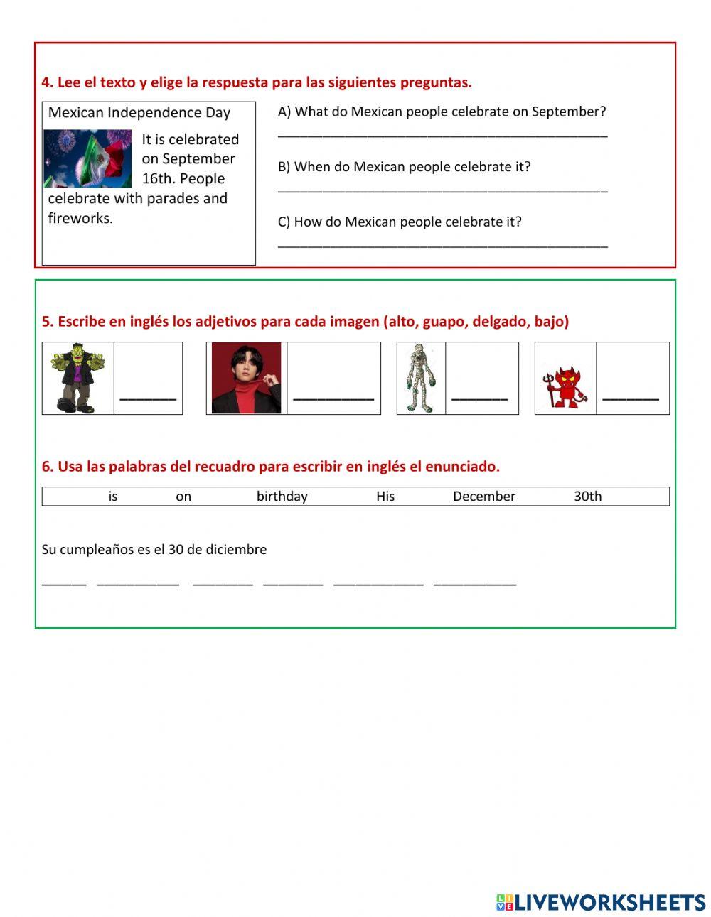 Review 6th grade 1599708 | teacherluisantiago