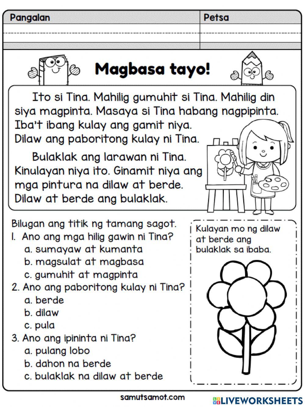 6763697 | TAGALOG COMPREHENSION NO.4 | TeacherAngelica