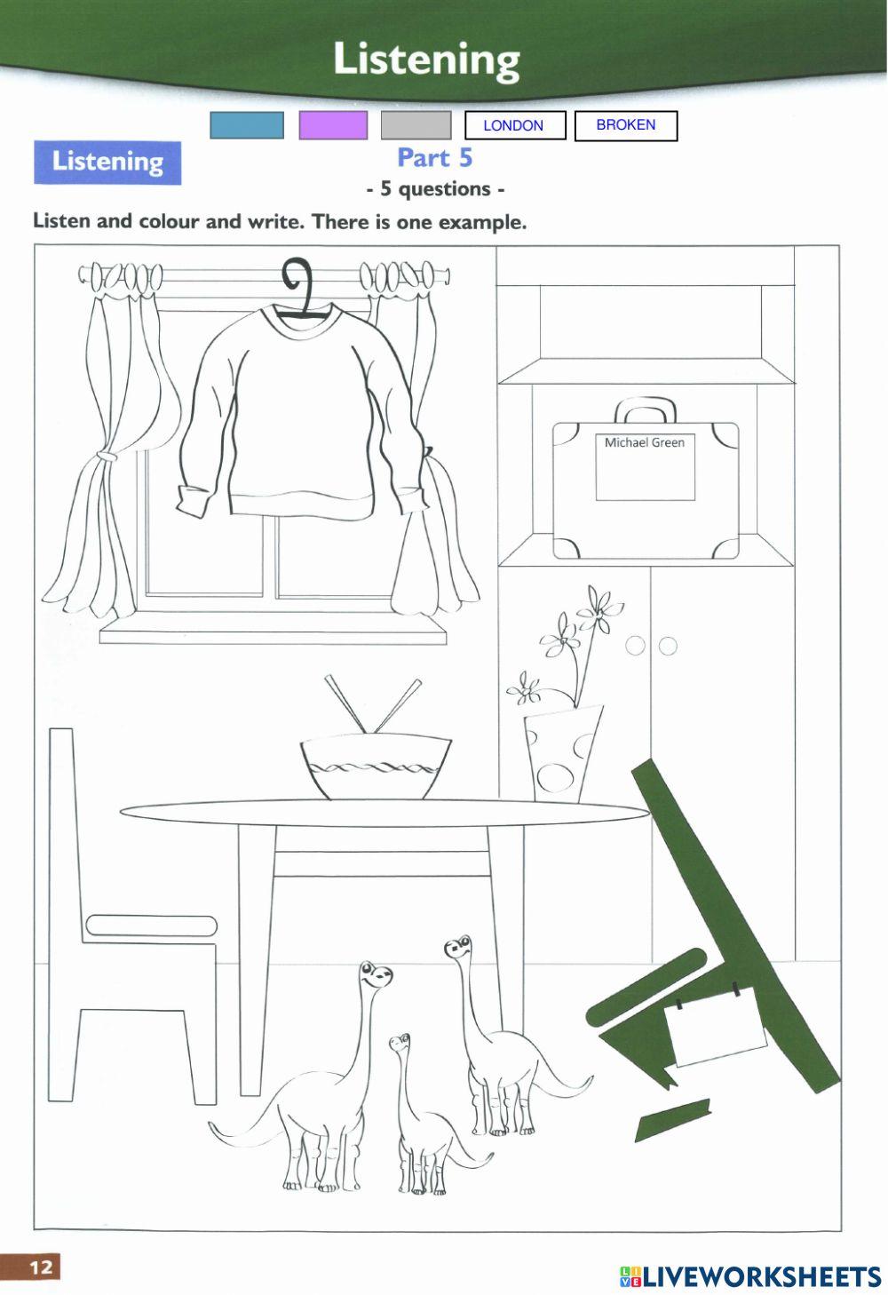 Succeed in flyers test 1 listening part 5 online exercise for | Live ...