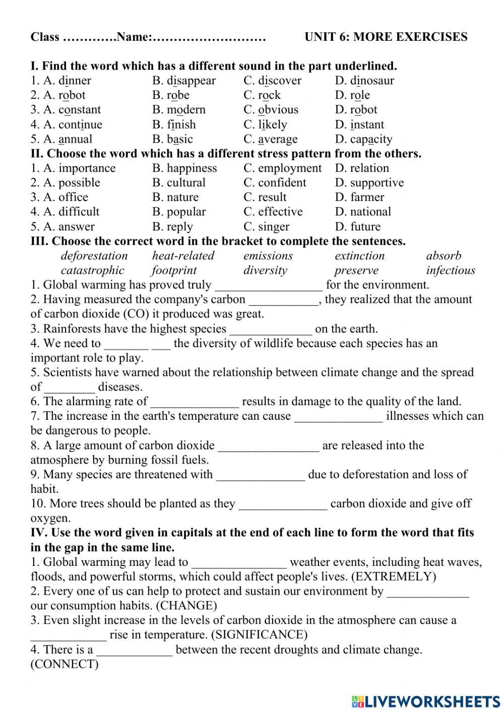 E11u6-ex worksheet | Live Worksheets