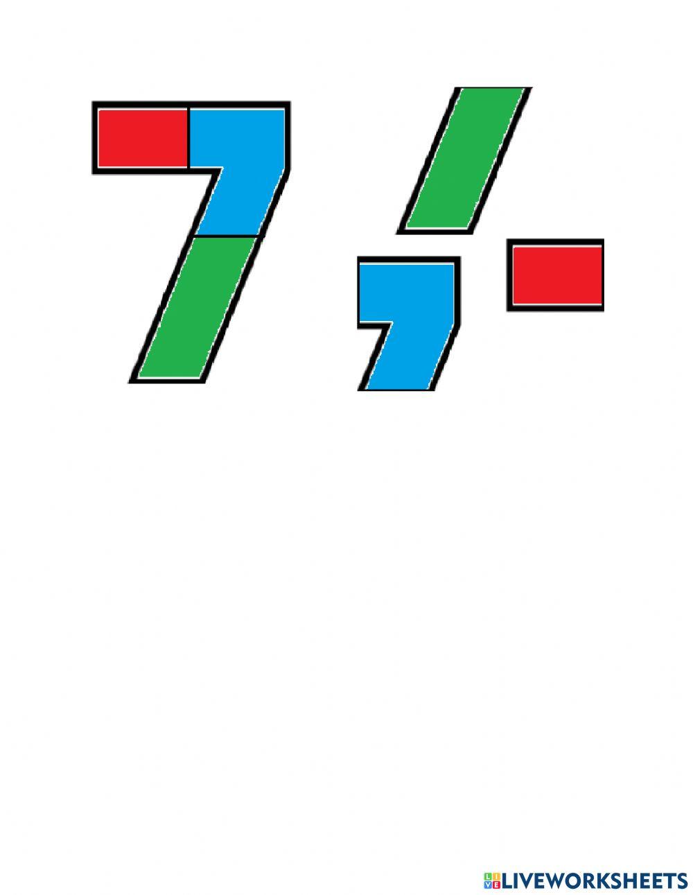 number 7 puzzle online exercise for | Live Worksheets
