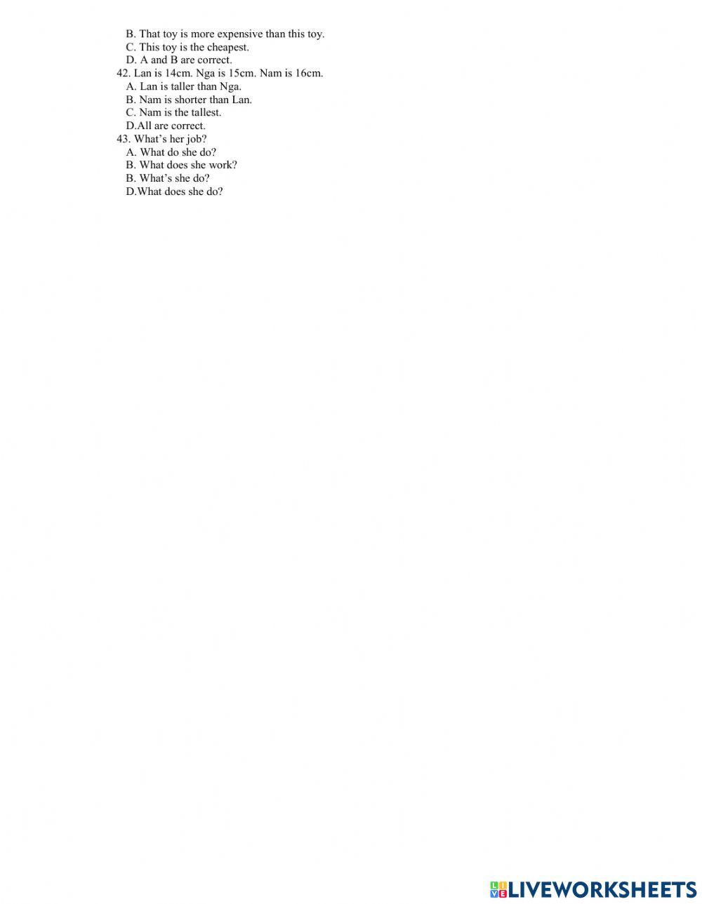 Midterm-e7 worksheet | Live Worksheets