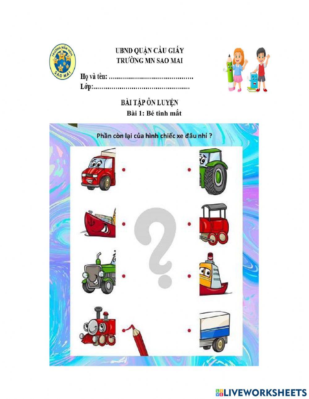 Nhanh mắt nhanh tay worksheet | Live Worksheets