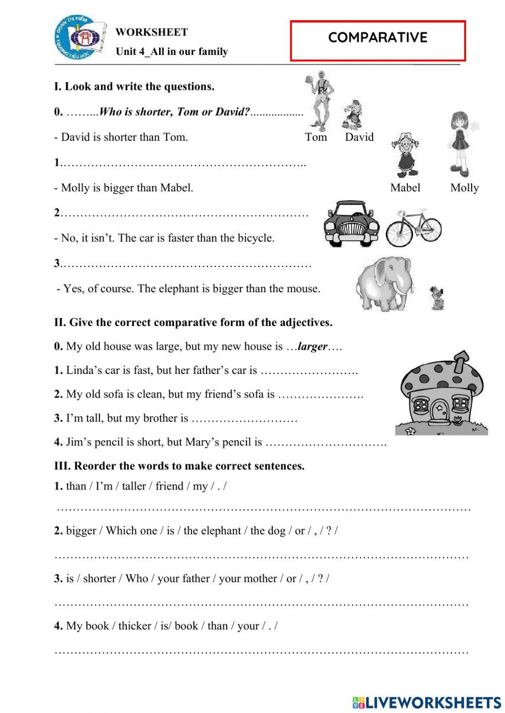 Comparative adjectives 1600938 | dodaodao | Live