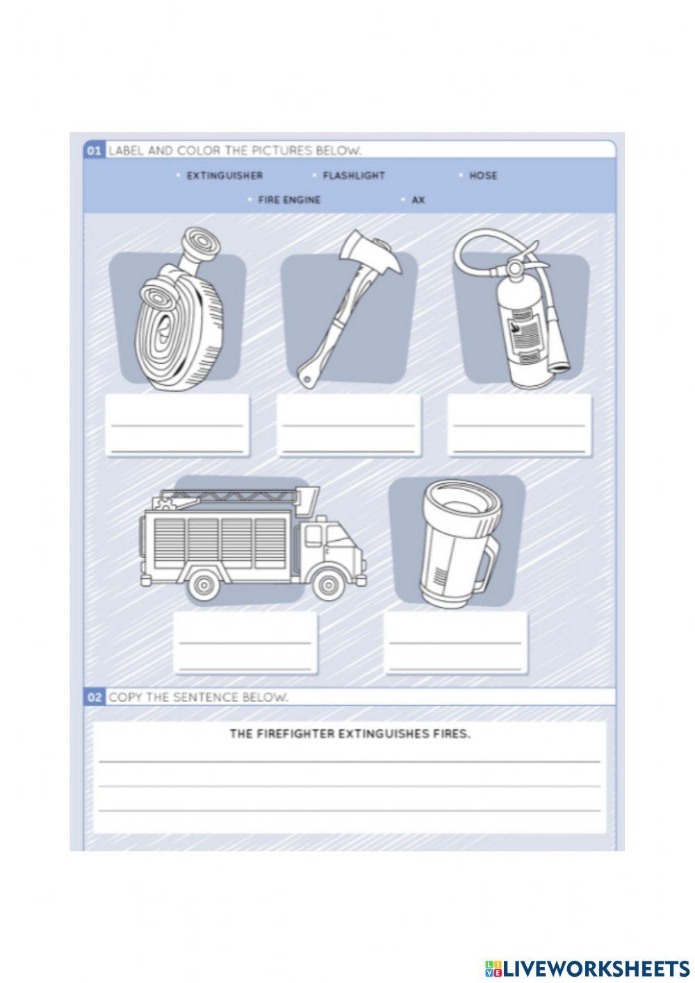 Firefighters | Free Interactive Worksheets | 1601749