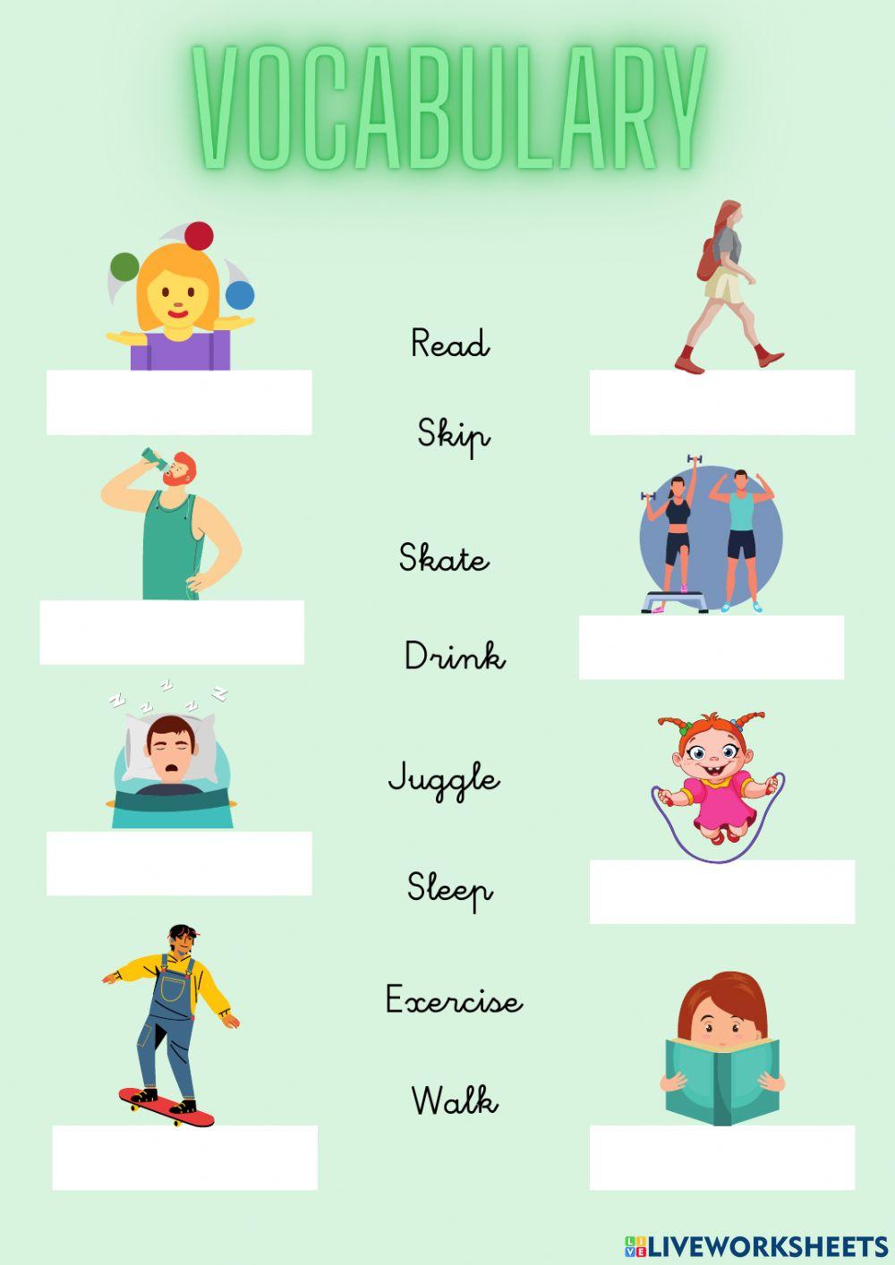 Vocabulary online exercise for 2º | Live Worksheets