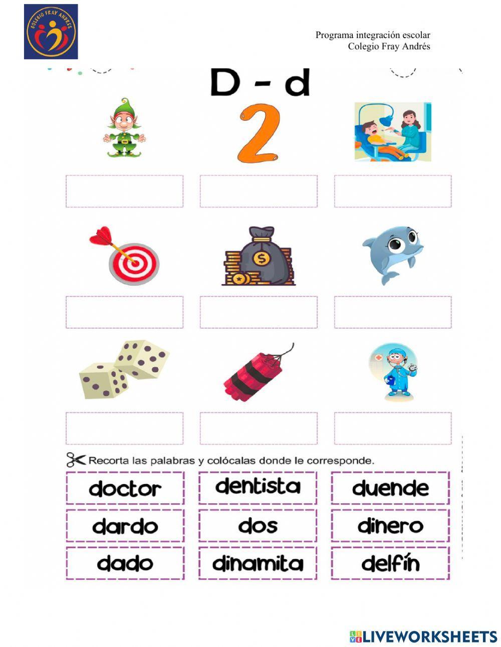 Letra d 1601831 | Barbarafrancisca | Live Worksheets