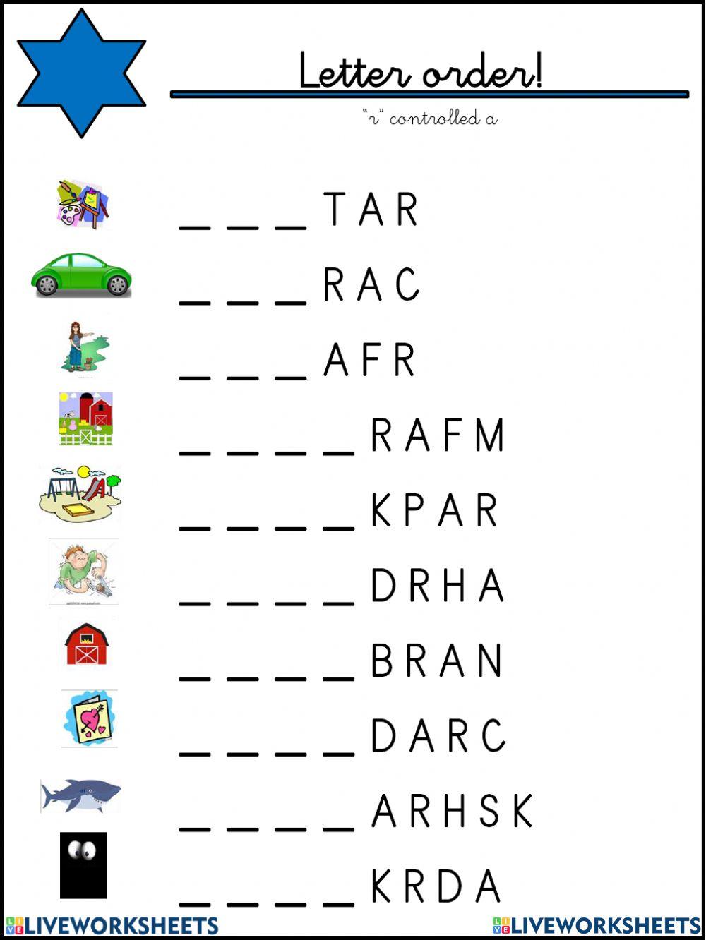 Bossy R: ar online exercise for | Live Worksheets