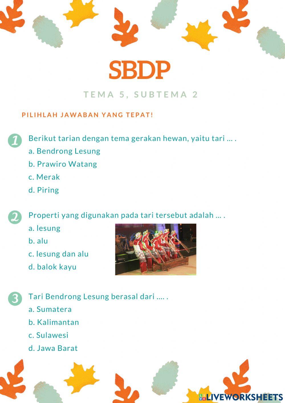 Lat sbdp tema 5 sub tema 2 interactive worksheet | Live Worksheets