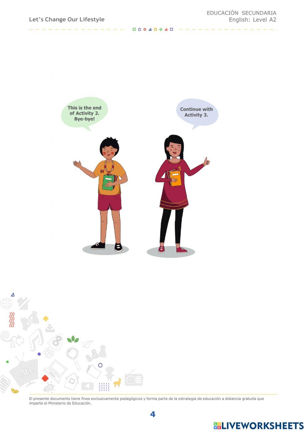 Let's Change Our Lifestyle interactive exercise | Live Worksheets