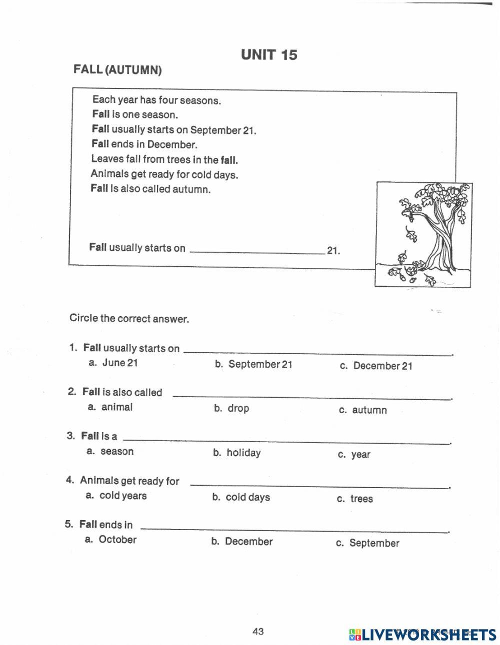 Calendar activity for One | Live Worksheets