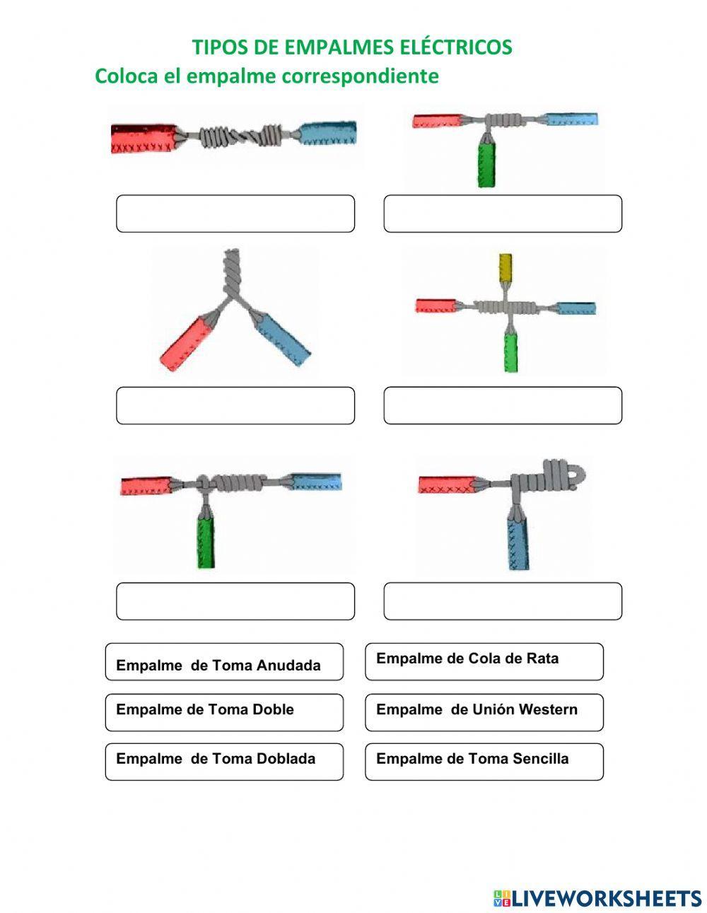 Empalmes electricos worksheet | Live Worksheets