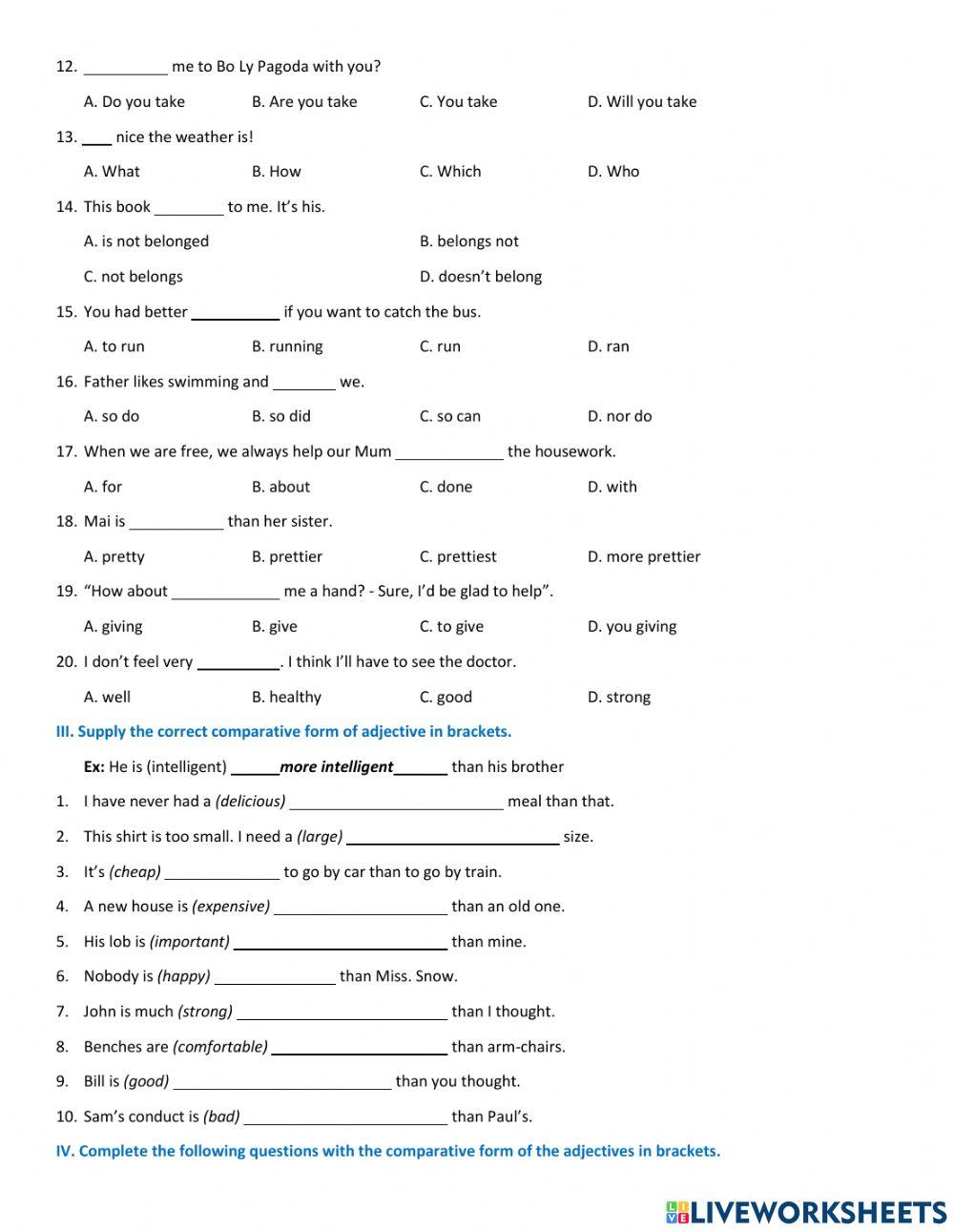 grade 6 - U4 (BVV) online exercise for | Live Worksheets