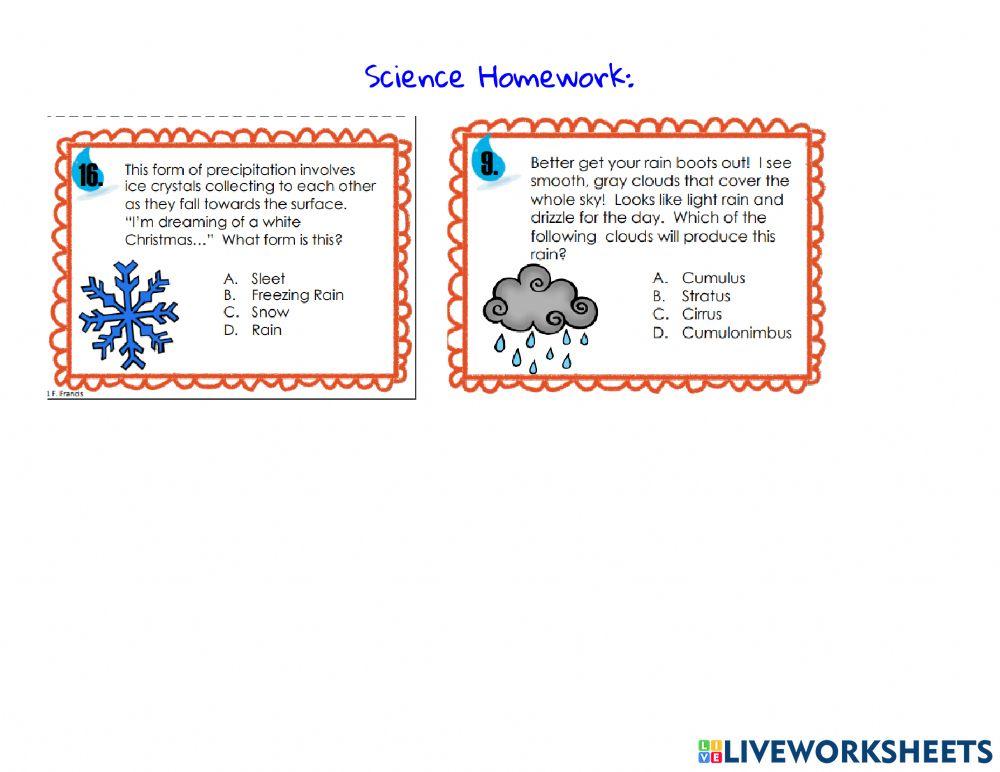 Homework 12-02-2021 worksheet | Live Worksheets