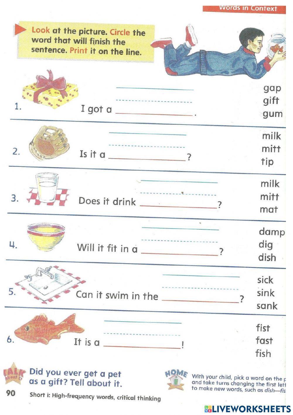 Short Vowel Ii | Live Worksheets