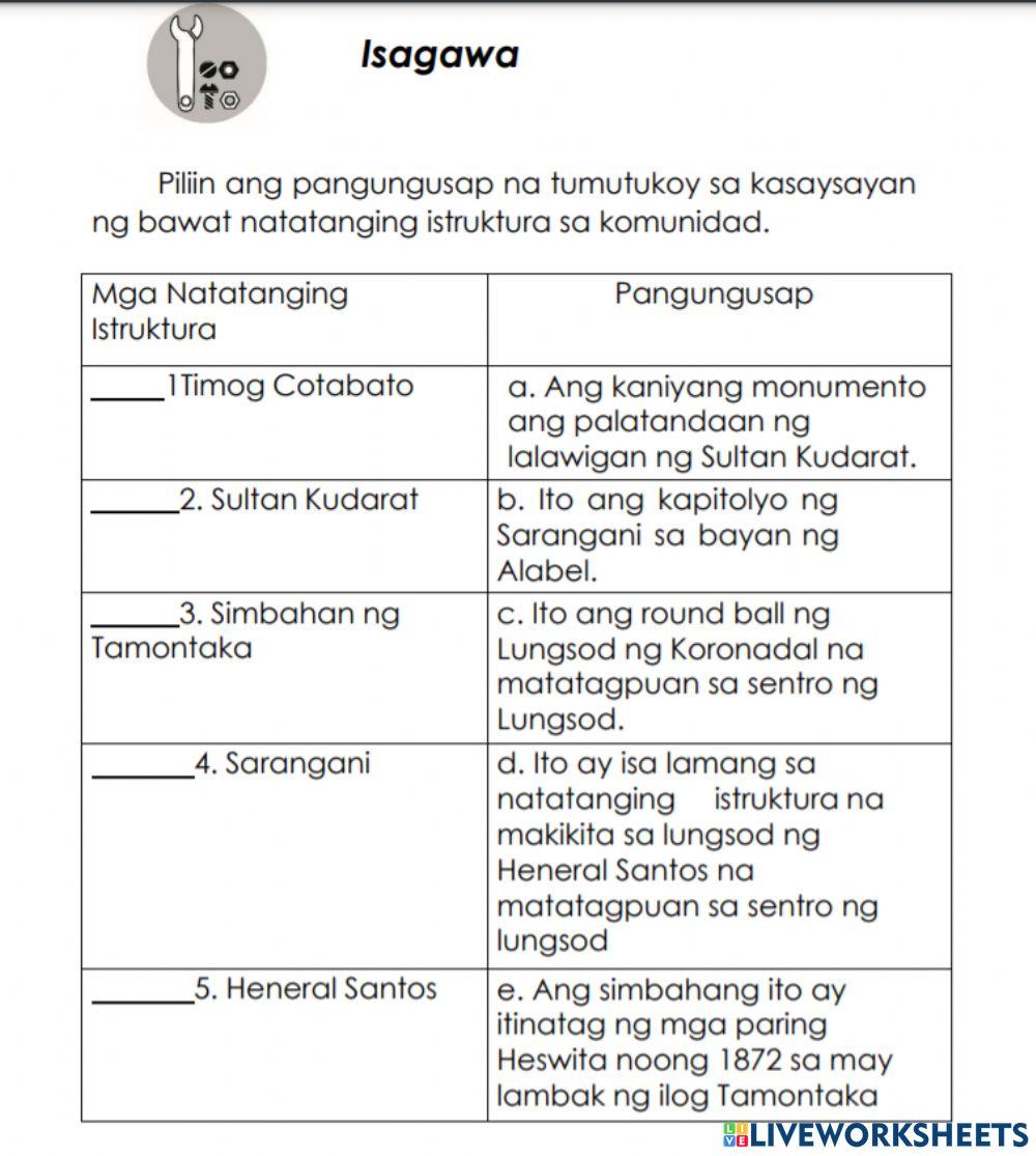 ISAGAWA MODYUL 3 online exercise for | Live Worksheets
