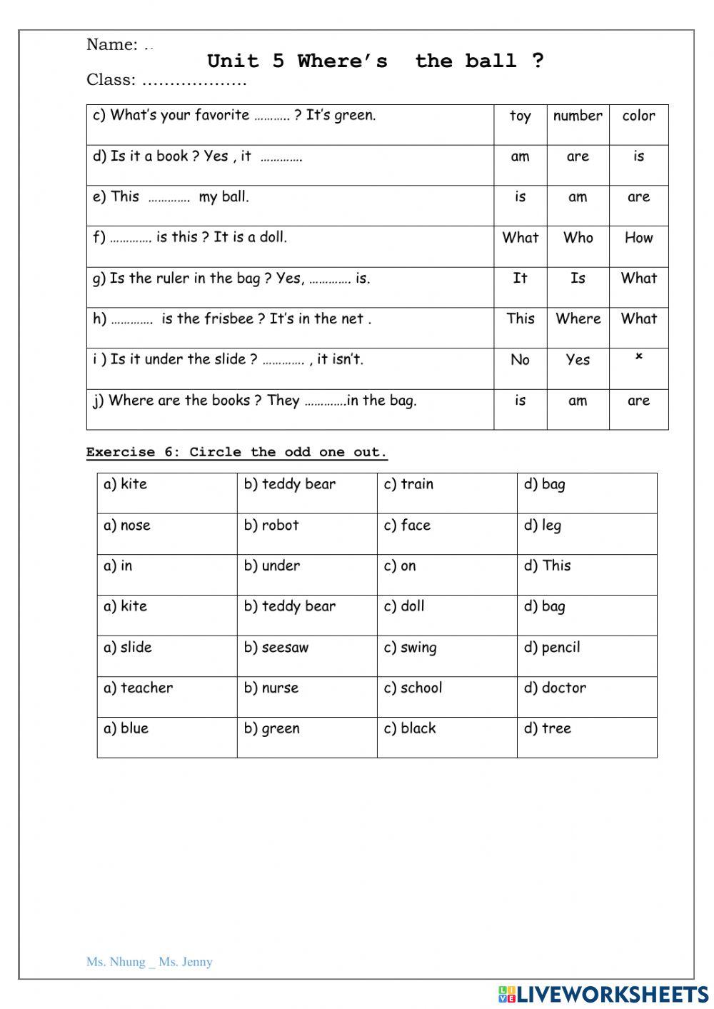 FF1 Unit 4 online exercise for | Live Worksheets
