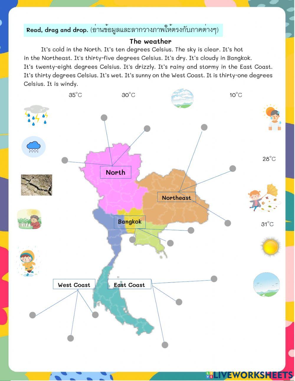 The Weather 1697375 | Kanlaya Kuakim | Live Worksheets