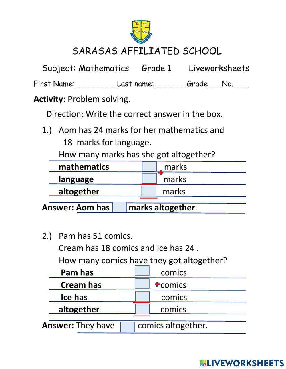 Week 6 activity 1 worksheet | Live Worksheets