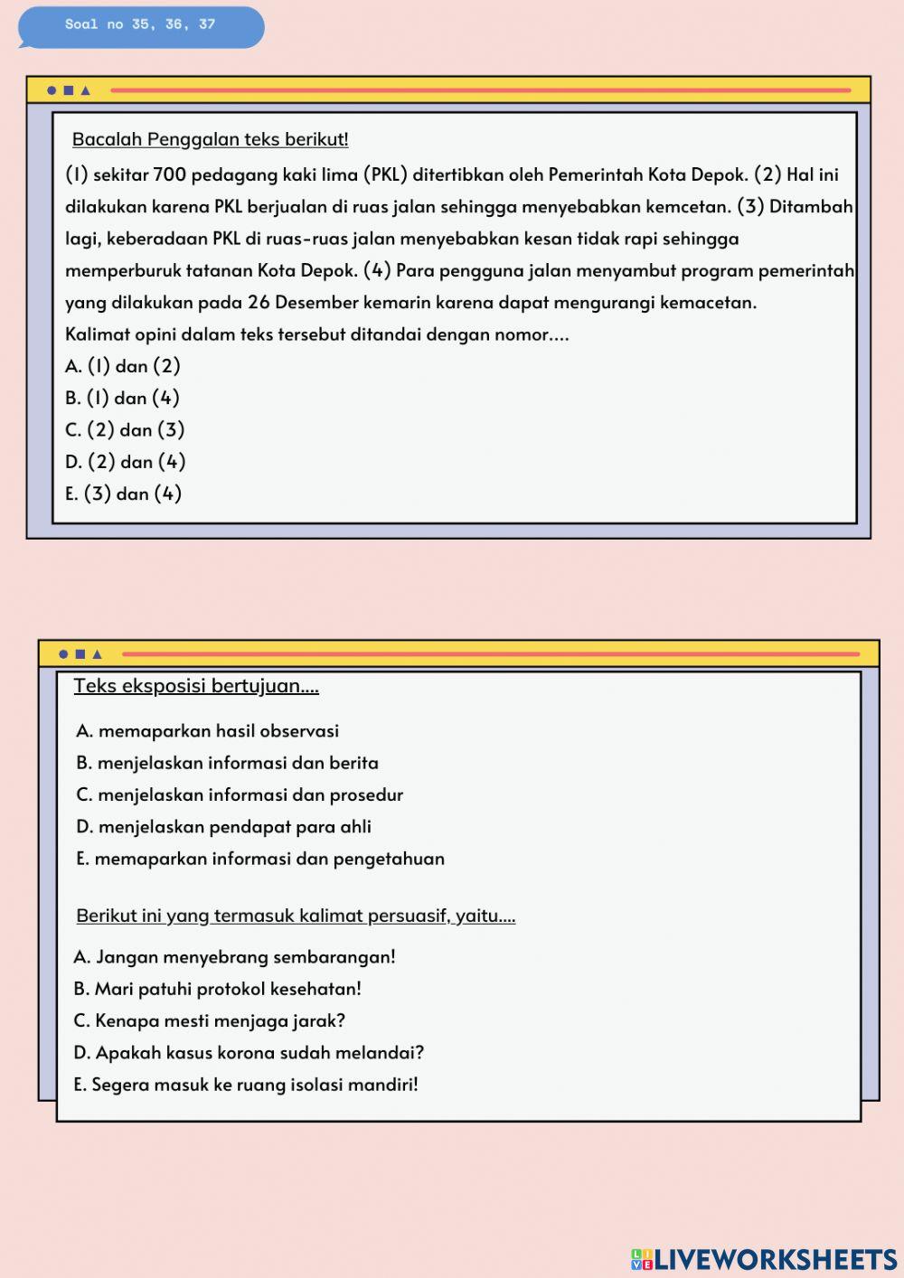 4175529 | UJIAN PAS BAHASA INDONESIA KELAS X SEMESTER