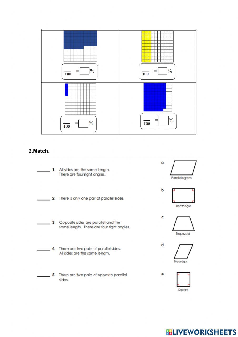 Math online exercise for 6 | Live Worksheets