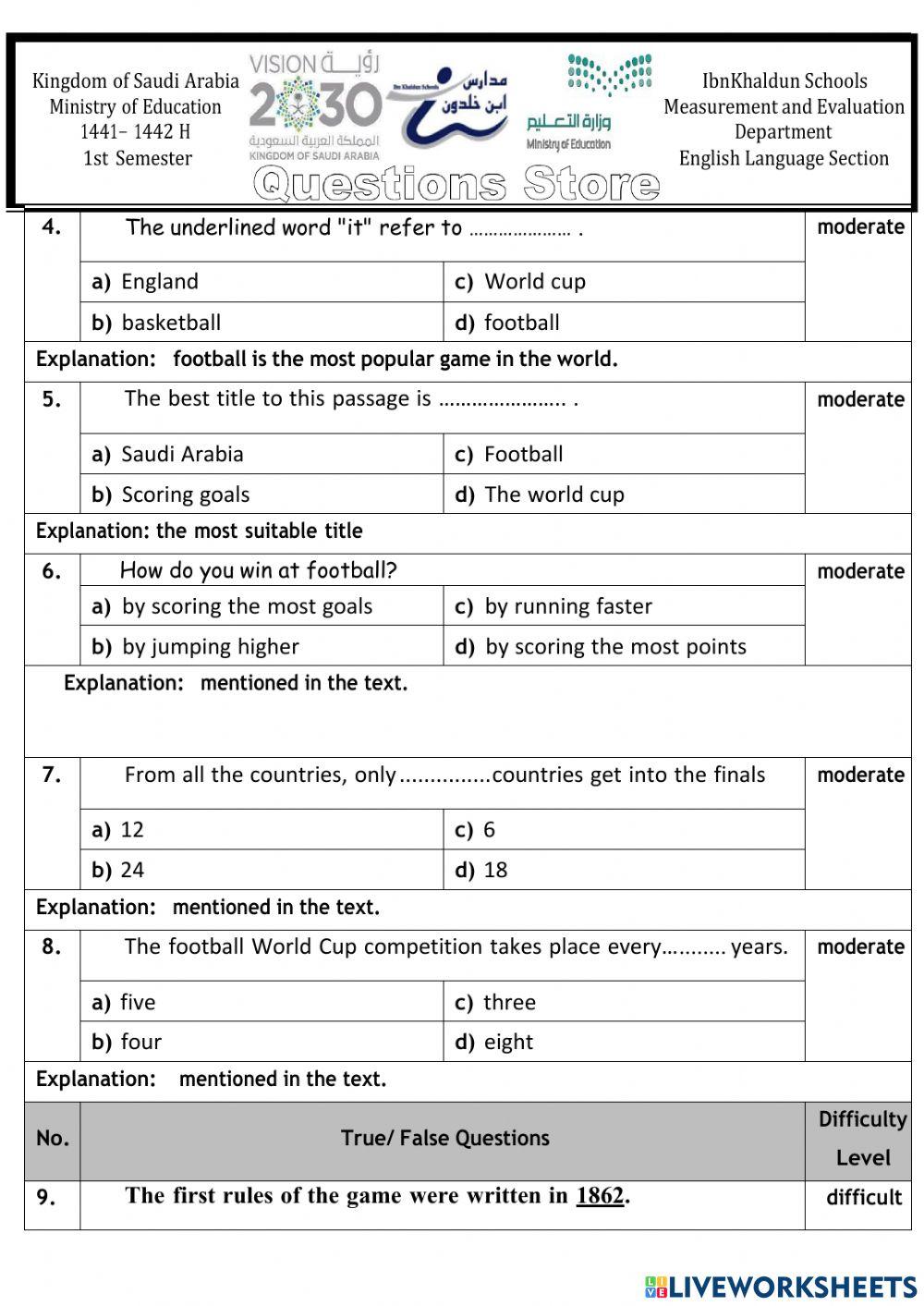 Grade 6 unit 5 … | Free Interactive Worksheets | 6789939