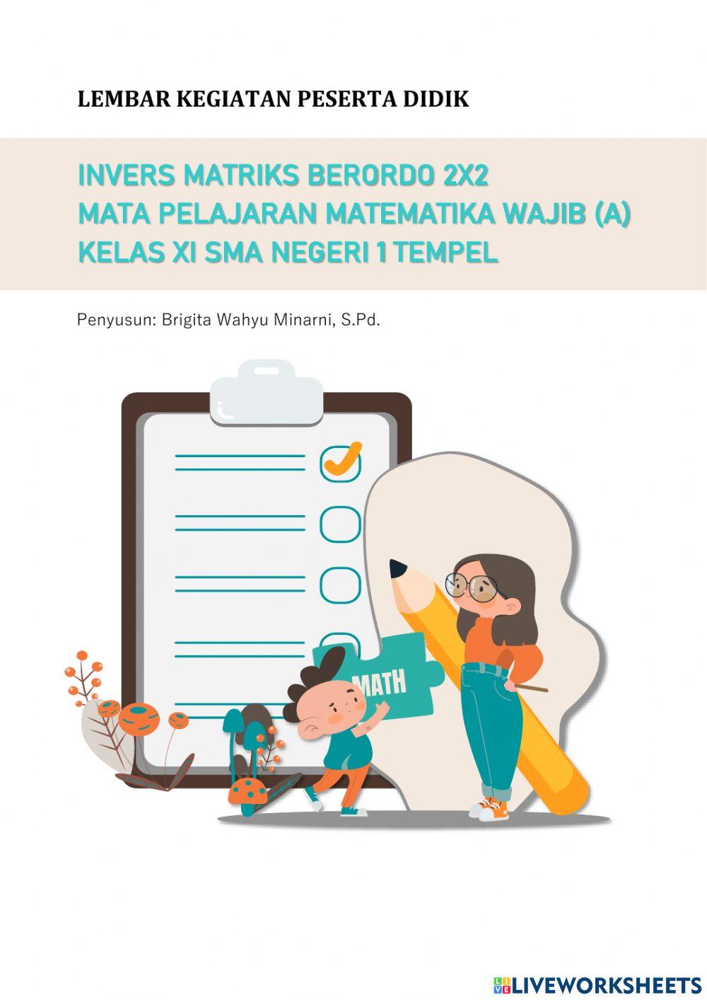 LKPD Invers Mat… | Free Interactive Worksheets | 1697281