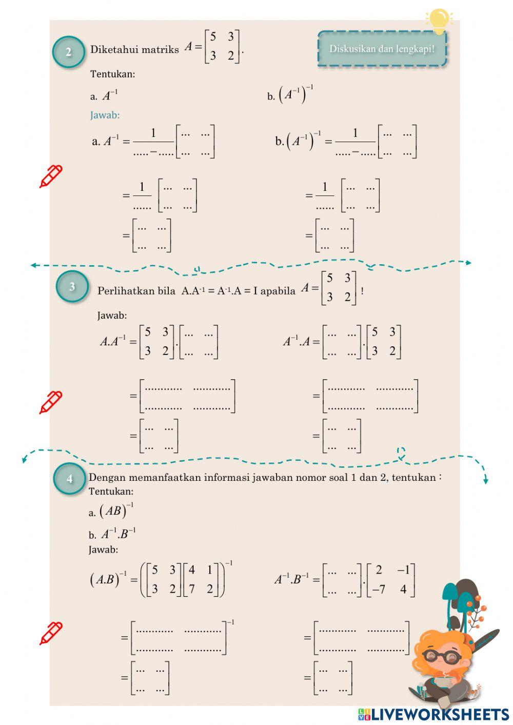 LKPD Invers Mat… | Free Interactive Worksheets | 1697281
