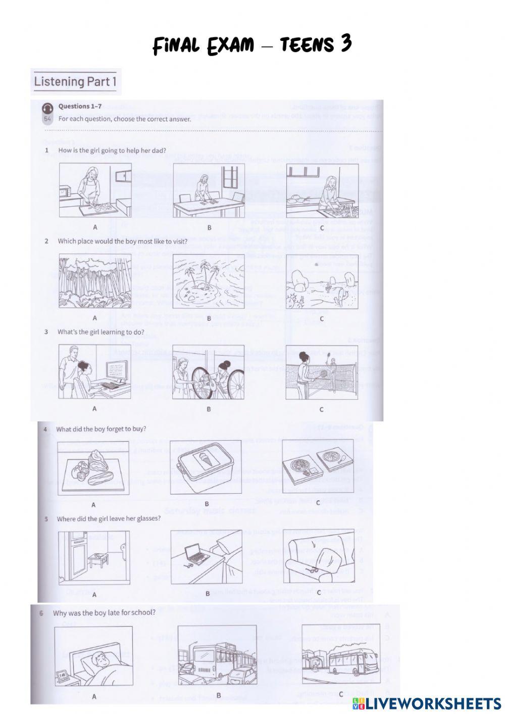 Final exam 1697227 | Misscami17 | Live Worksheets